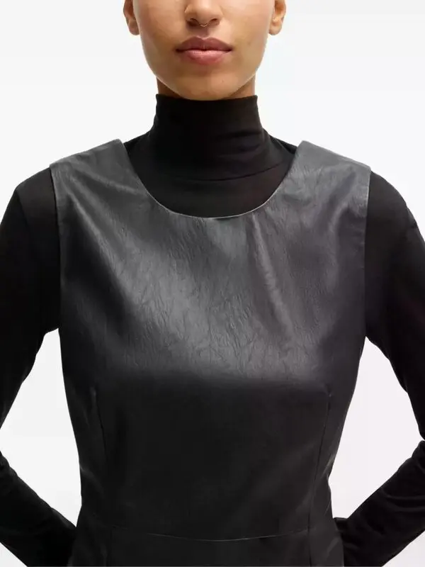 BOSS Faux-leather Mini Dress