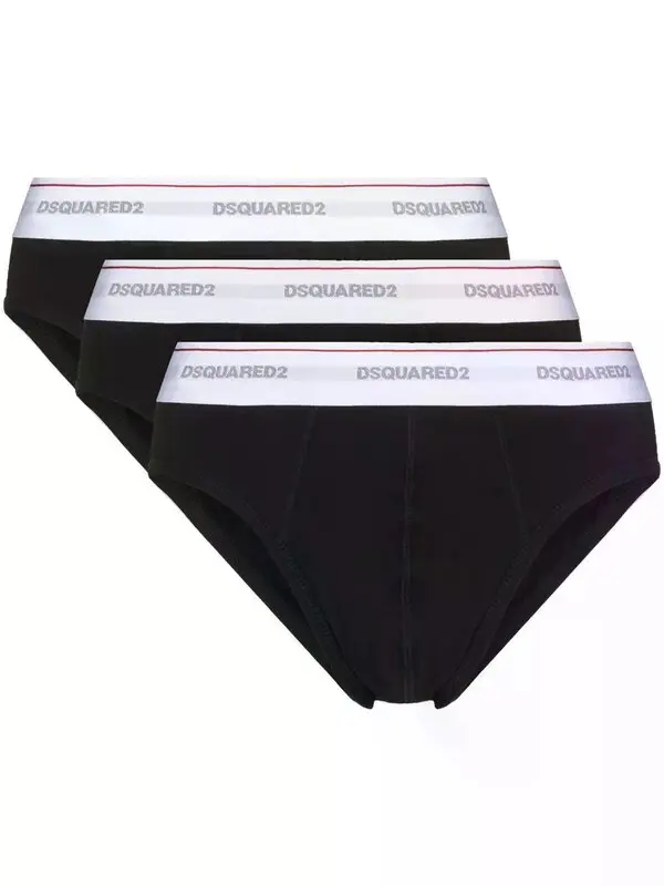 Dsquared2 Logo-waistband Briefs - Black