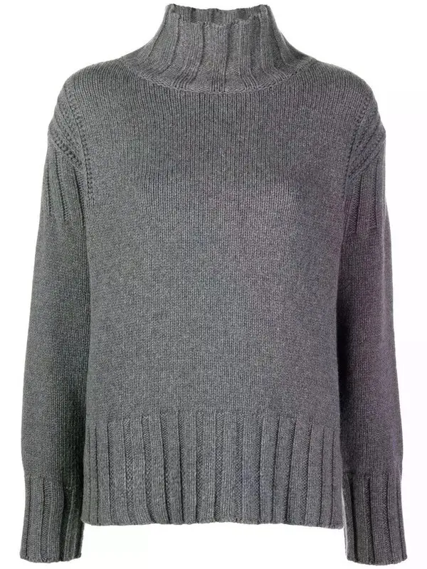 JIL SANDER Roll-neck Cashmere Jumper - Grey