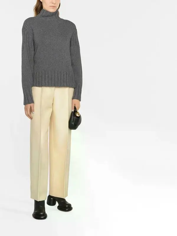JIL SANDER Roll-neck Cashmere Jumper - Grey
