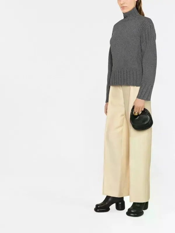 JIL SANDER Roll-neck Cashmere Jumper - Grey