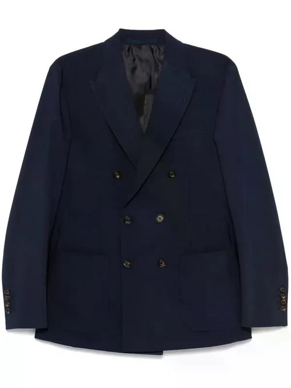 Eleventy Double-breasted Blazer - Blue