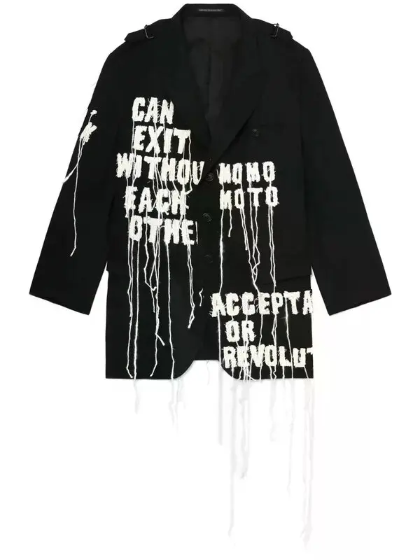 Yohji Yamamoto Embroidered Wool Blazer