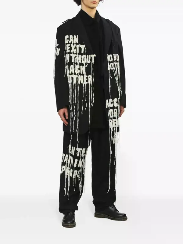 Yohji Yamamoto Embroidered Wool Blazer