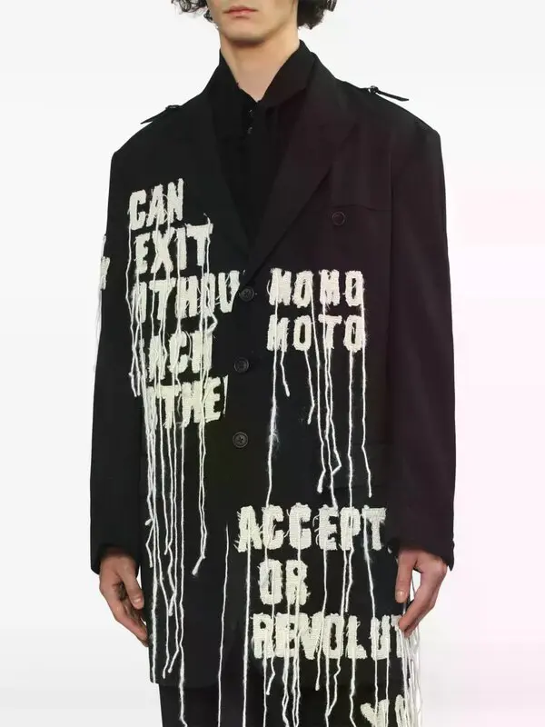 Yohji Yamamoto Embroidered Wool Blazer