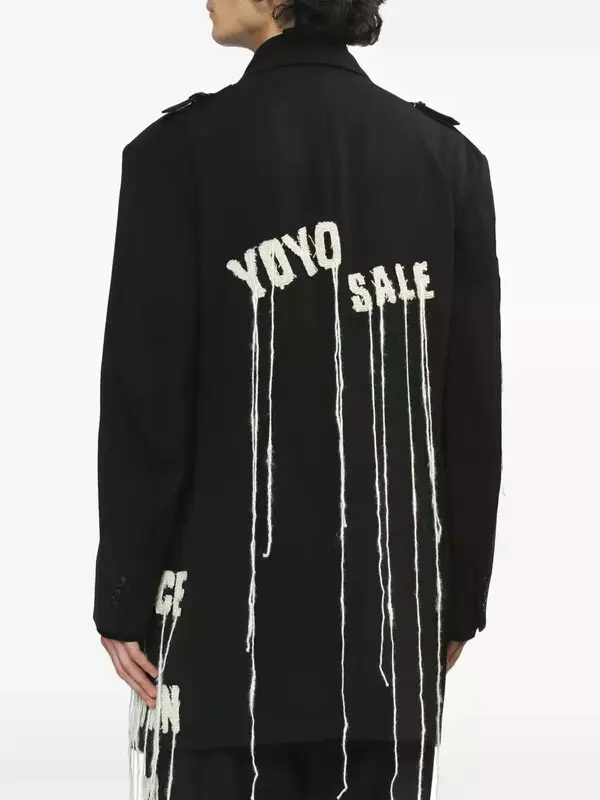 Yohji Yamamoto Embroidered Wool Blazer