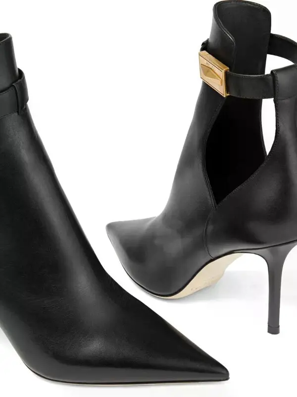 JIMMY CHOO Nell 85mm Pointed-toe Ankle Boots