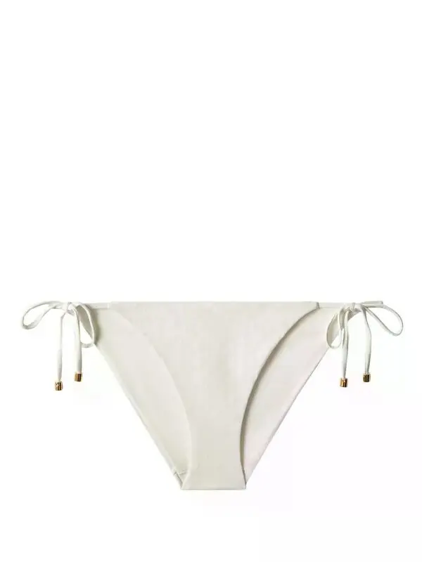 JIMMY CHOO Ariah Logo-print Bikini Bottoms - White