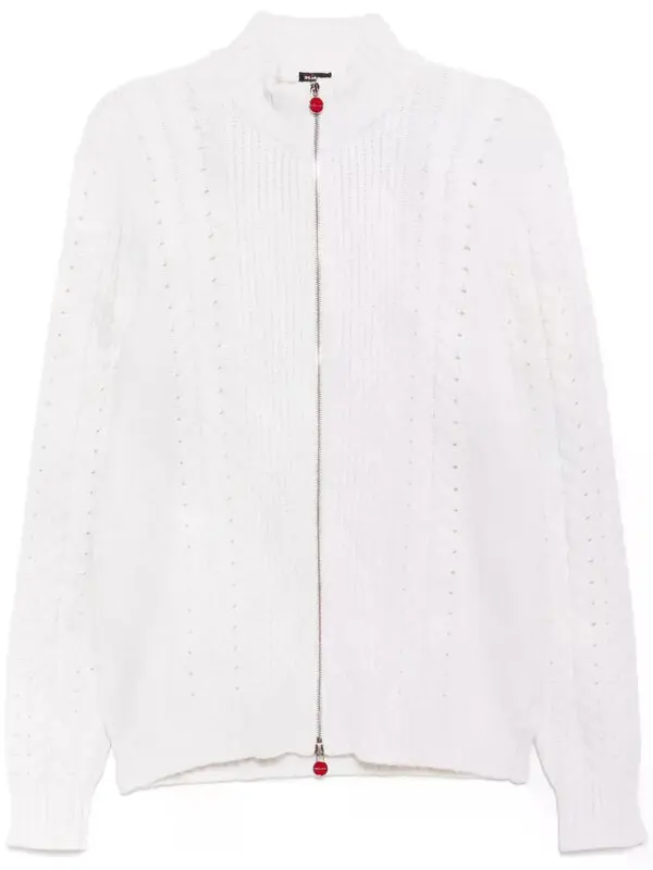 Kiton Cable-knit Cashmere Cardigan - Neutrals