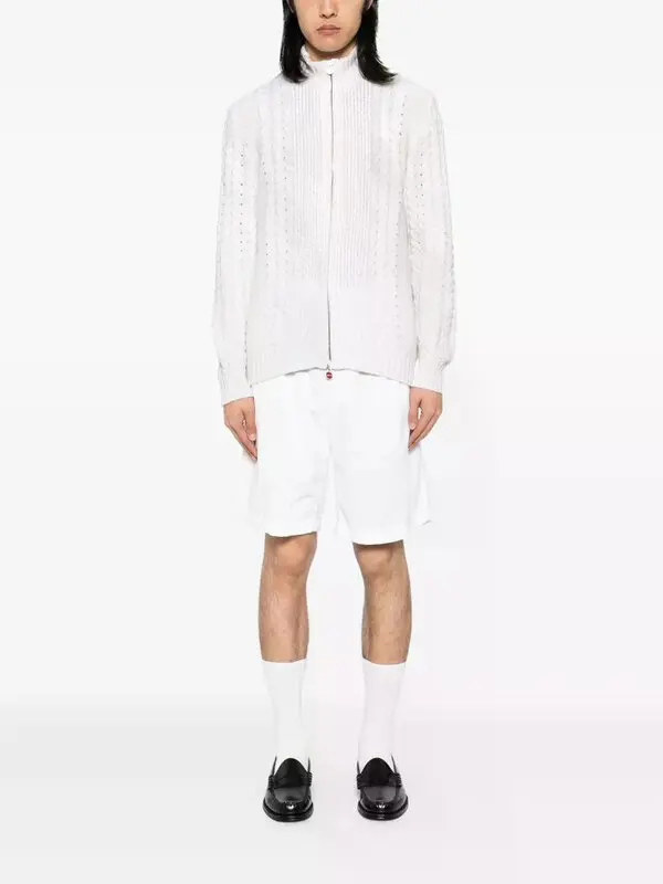 Kiton Cable-knit Cashmere Cardigan