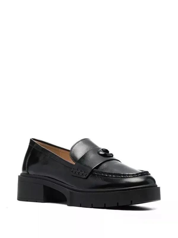 COACH Leah Chunky Sole Leather Loafers