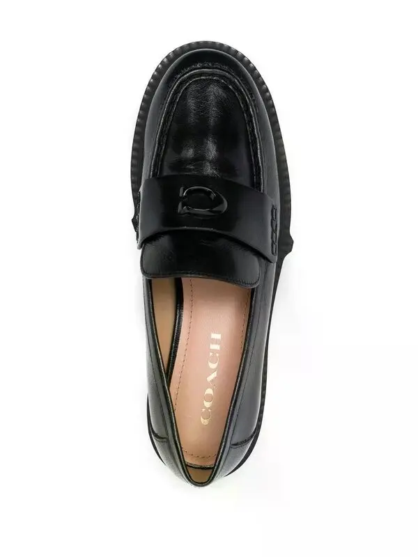 COACH Leah Chunky Sole Leather Loafers