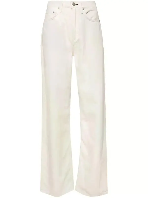 Rag & Bone Featherweight Logan Wide Leg Jeans - Neutrals