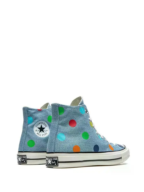 CONVERSE X Golf Wang Chuck 70 Hi "denim Polka Dots" High Top Sneakers