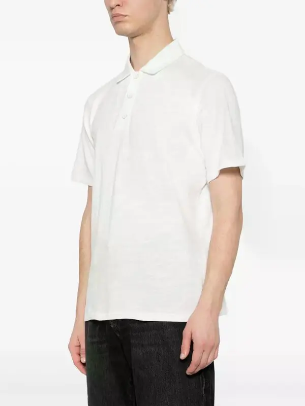 Rag & Bone Classic Flame Cotton Polo Shirt - White