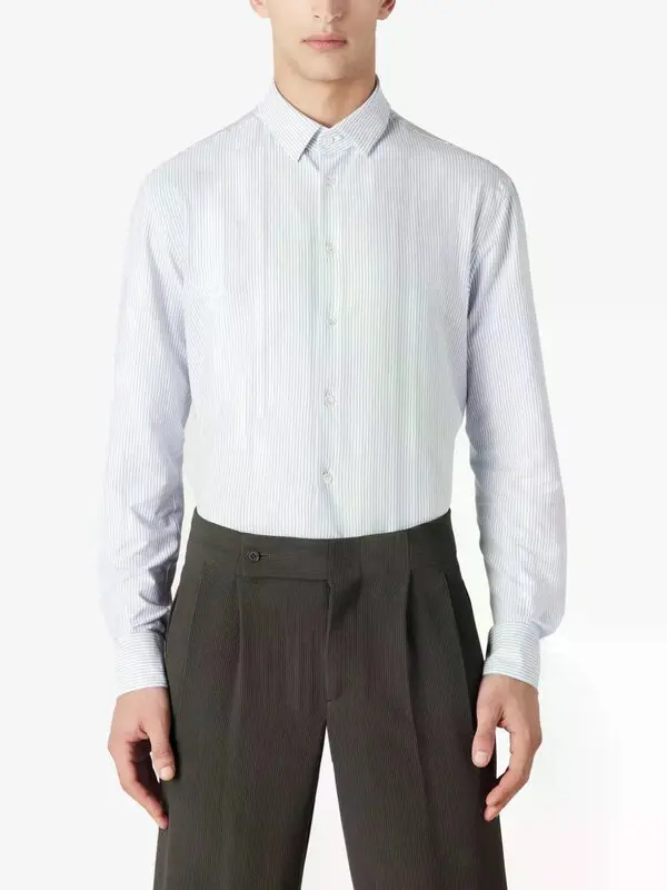 Giorgio Armani Striped Cotton-blend Shirt