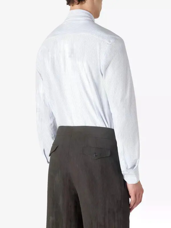 Giorgio Armani Striped Cotton-blend Shirt