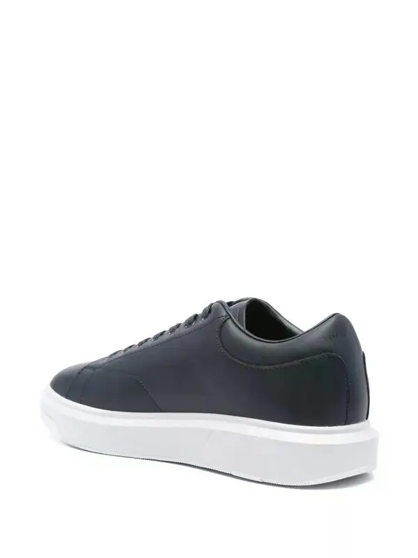 Armani Exchange Logo-embossed Leather Lace-up Sneakers