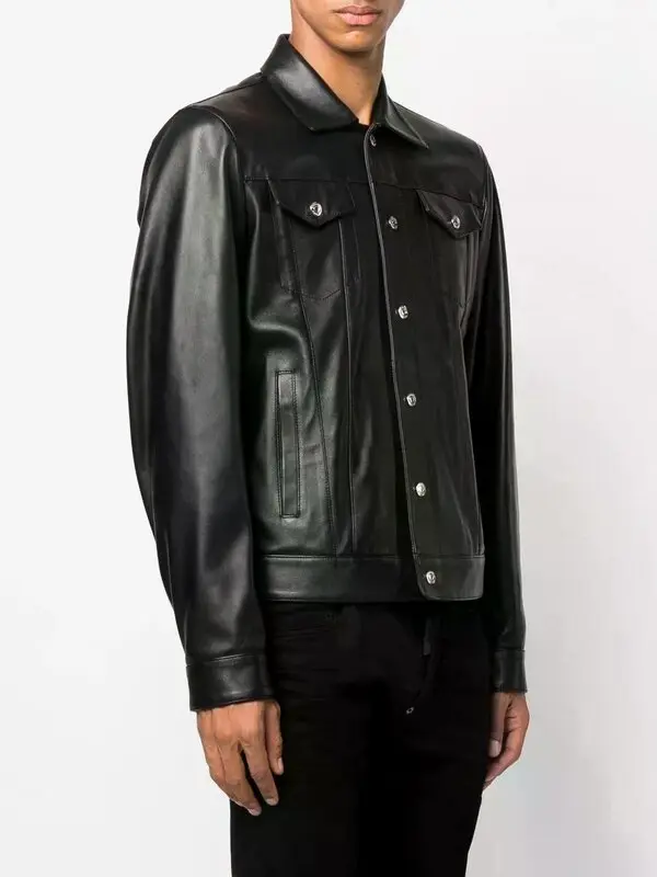 Dsquared2 Button-up Leather Shirt
