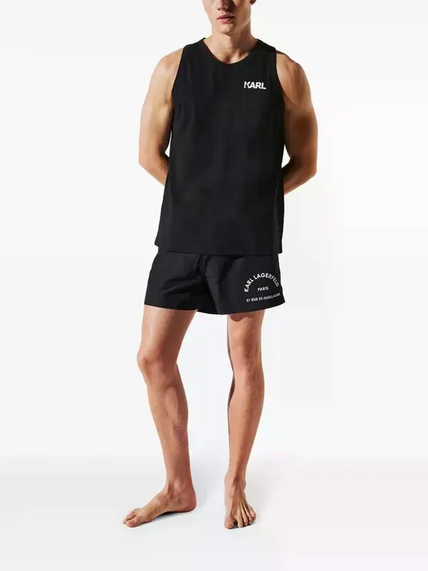 Karl Lagerfeld Logo Beach Tank Top