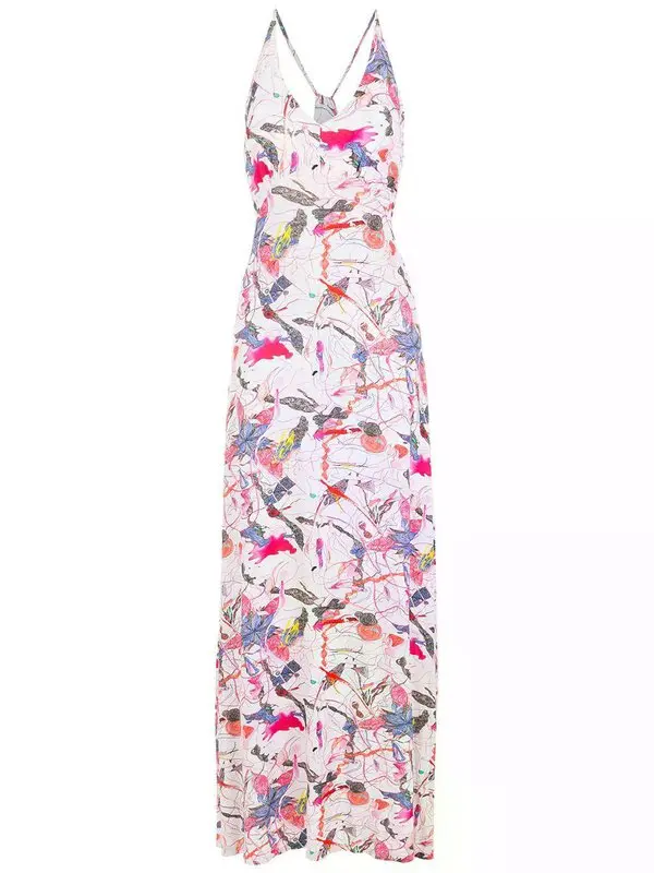 AMIR SLAMA Abstract-print Maxi Dress