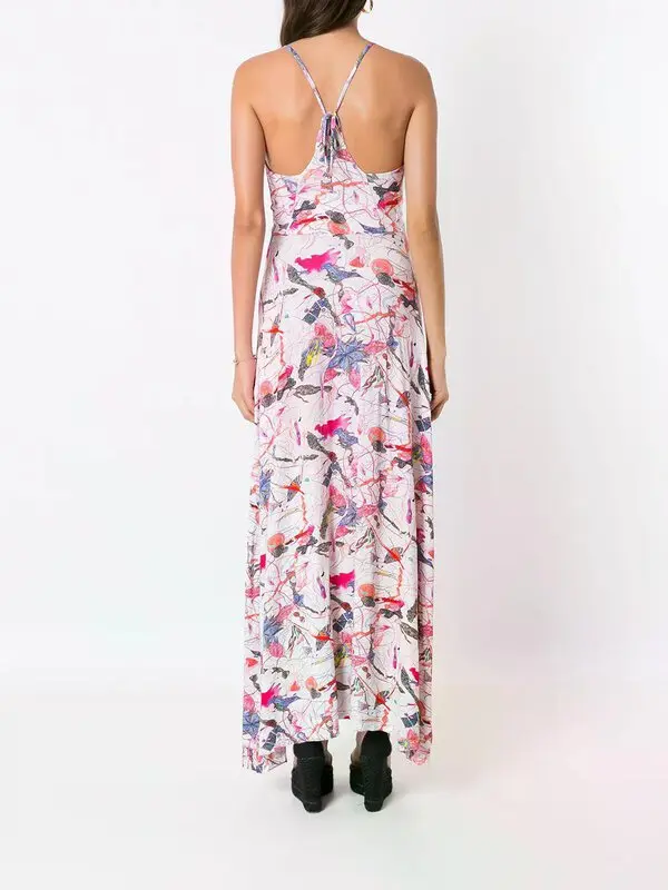 AMIR SLAMA Abstract-print Maxi Dress