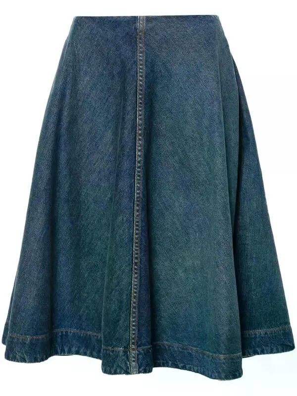 Khaite Renta Denim Skirt