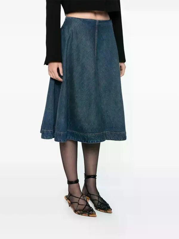 Khaite Renta Denim Skirt