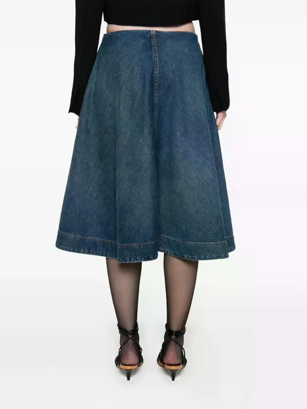 Khaite Renta Denim Skirt