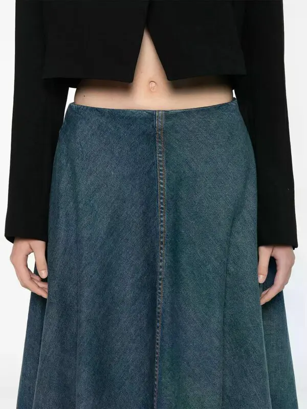 Khaite Renta Denim Skirt
