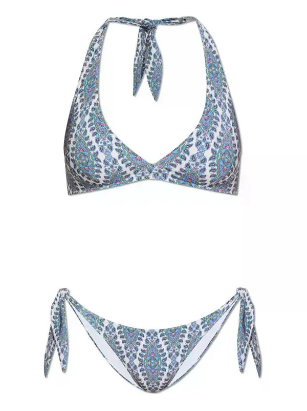 Etro Paisley-print Two-piece Bikini - Blue