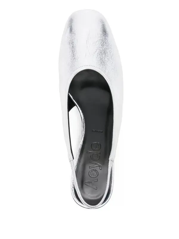 AeydĒ 25mm Dua Slingback Pumps - Silver