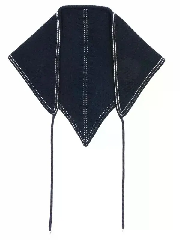 BARRIE Draped-strap Cashmere Foulard - Blue