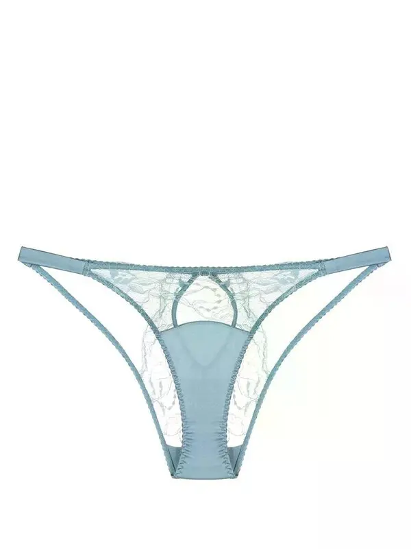 FLEUR OF ENGLAND Ocean Ouvert Lace Briefs - Blue