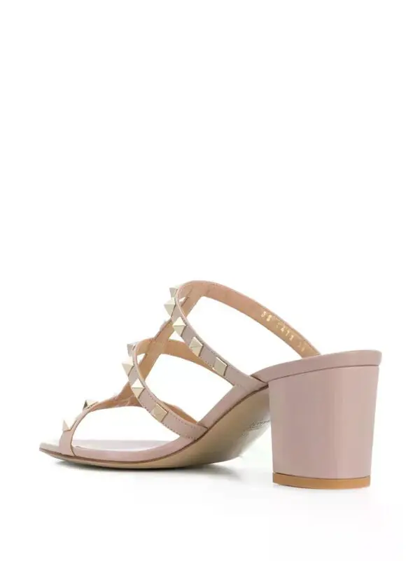 Valentino Garavani Rockstud Leather Strap Sandals - Pink