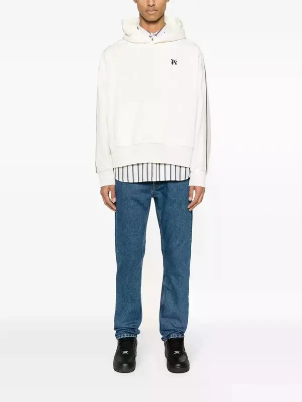 Palm Angels Monogram-embroidered Straight-leg Jeans