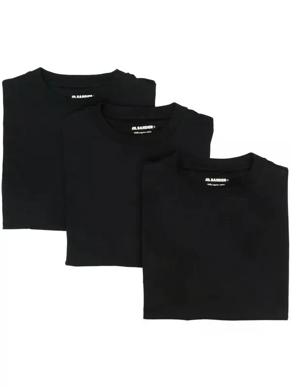 JIL SANDER Short-sleeve 3-pack T-shirts - Black