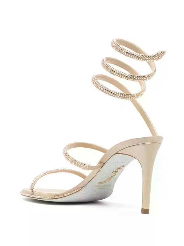 Rene Caovilla Cleo 80mm Rhinestone-embellished Sandals