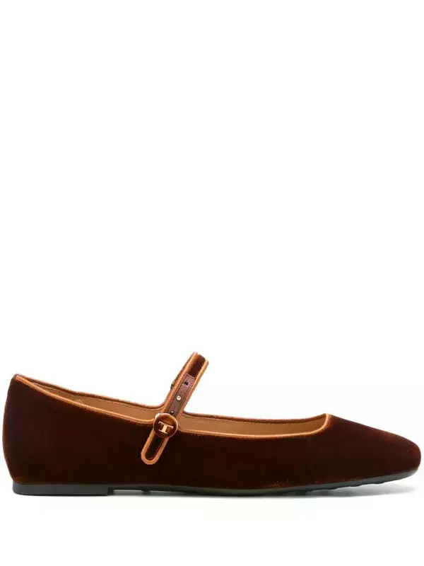 TOD'S Velour Ballerina Shoes