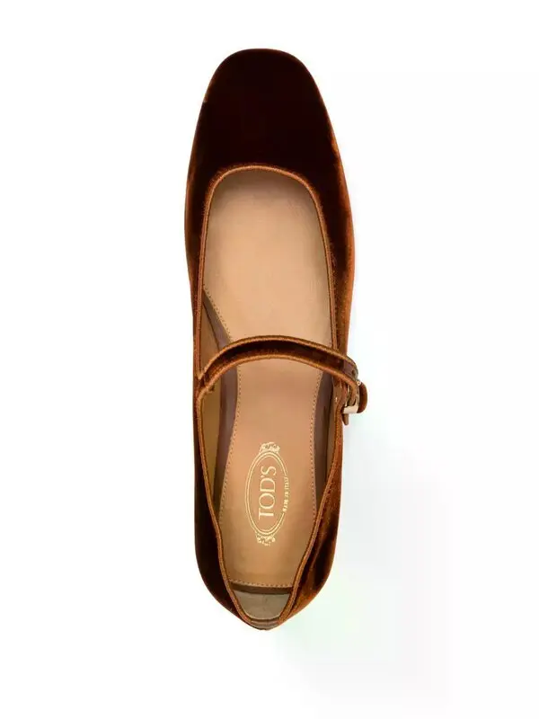 TOD'S Velour Ballerina Shoes
