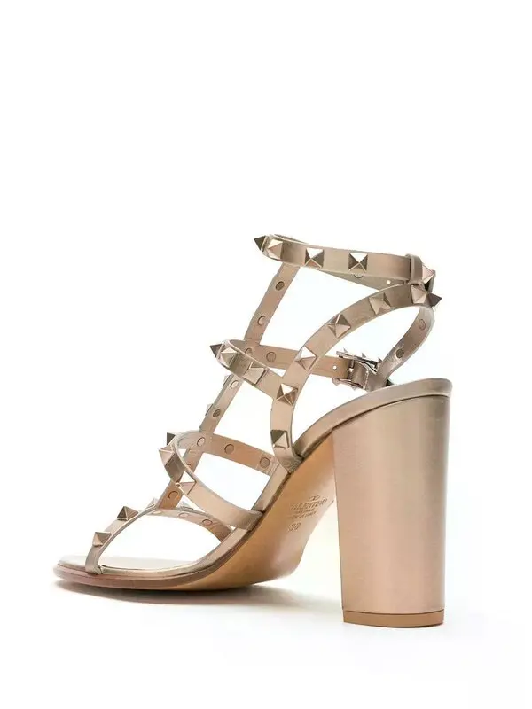 Valentino Garavani 90mm Rockstud Metallic Sandals