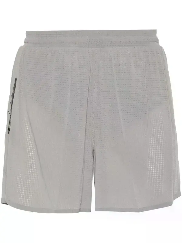 Y3 Checked Running Shorts - Grey