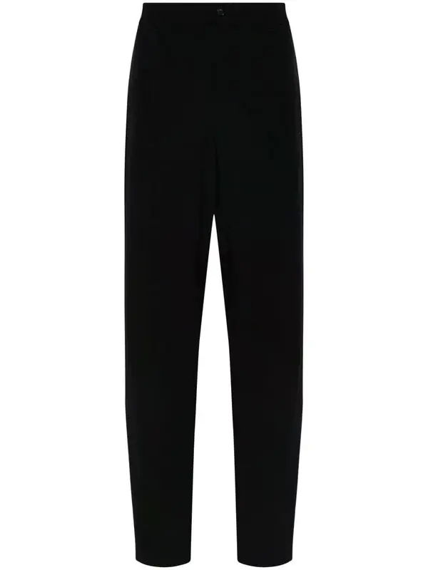 Giorgio Armani Wool Tapered Trousers - Blue