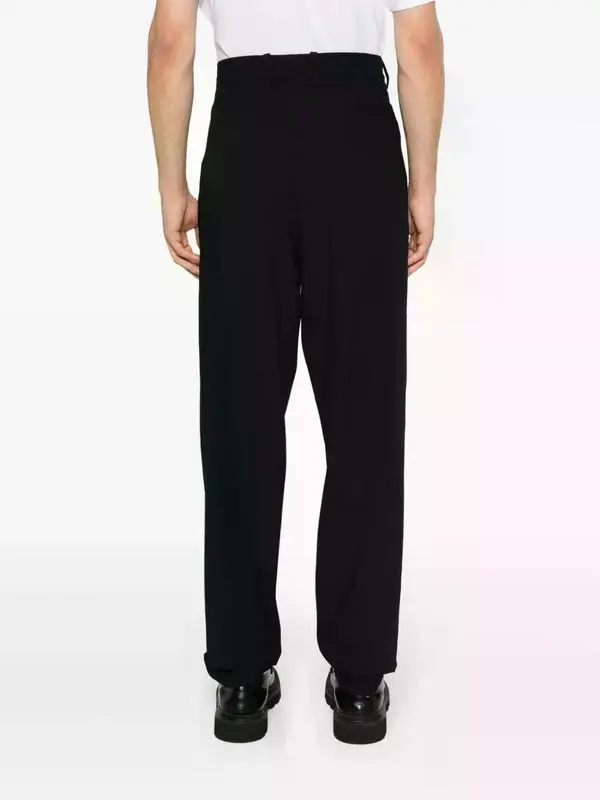 Giorgio Armani Wool Tapered Trousers - Blue