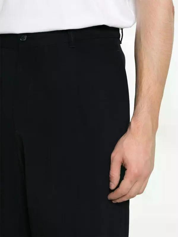 Giorgio Armani Wool Tapered Trousers - Blue