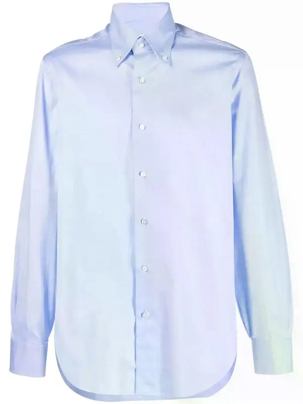BARBA NAPOLI Point-collar Cotton Shirt