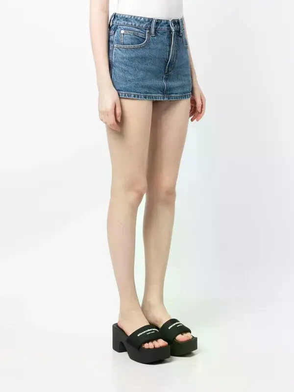 Alexander Wang Mid-rise Denim Skort