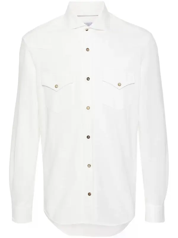 Brunello Cucinelli Piqué Cotton Shirt