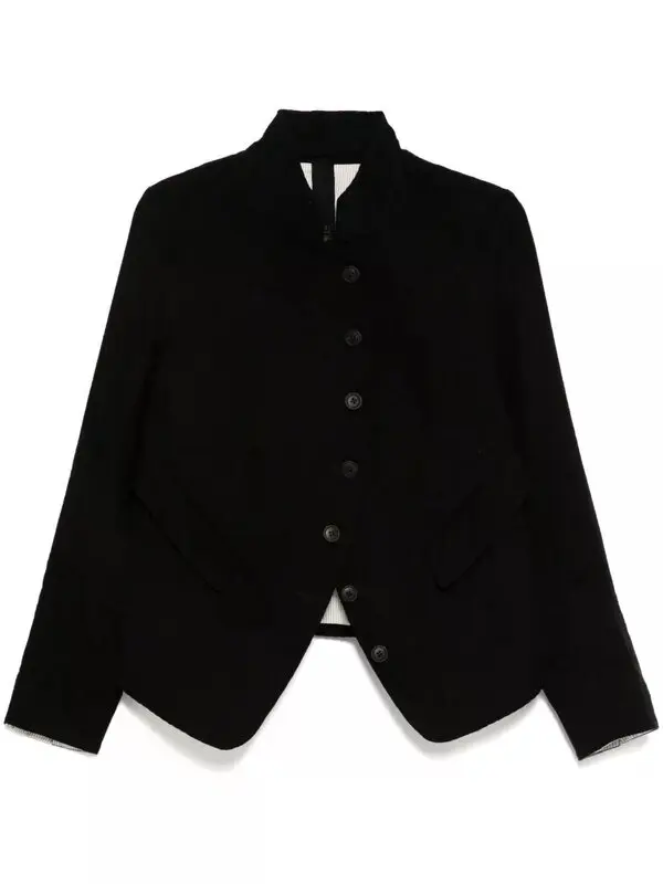 FORME D'EXPRESSION Stand-up Collar Jacket - Black