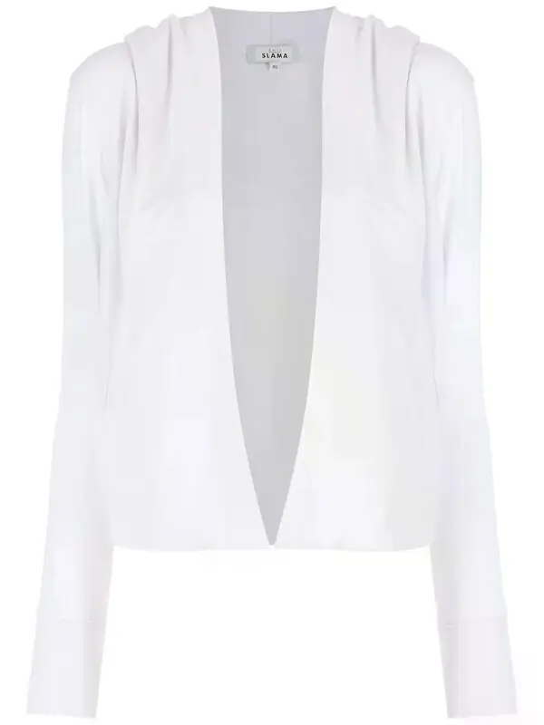 AMIR SLAMA Hooded Open-front Cardigan - White